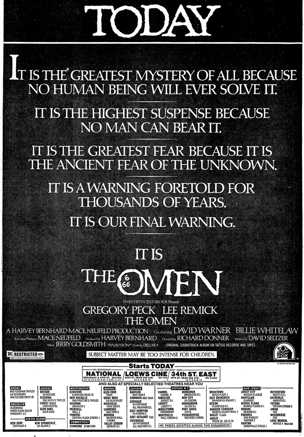 You Have Been Warned…THE OMEN 40th Anniversary Screening in LA | HNN