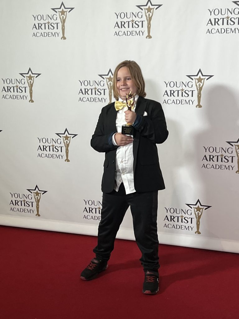 Ten-year-old actor Ryker Overacker won the Youth Artist Academy Award ...