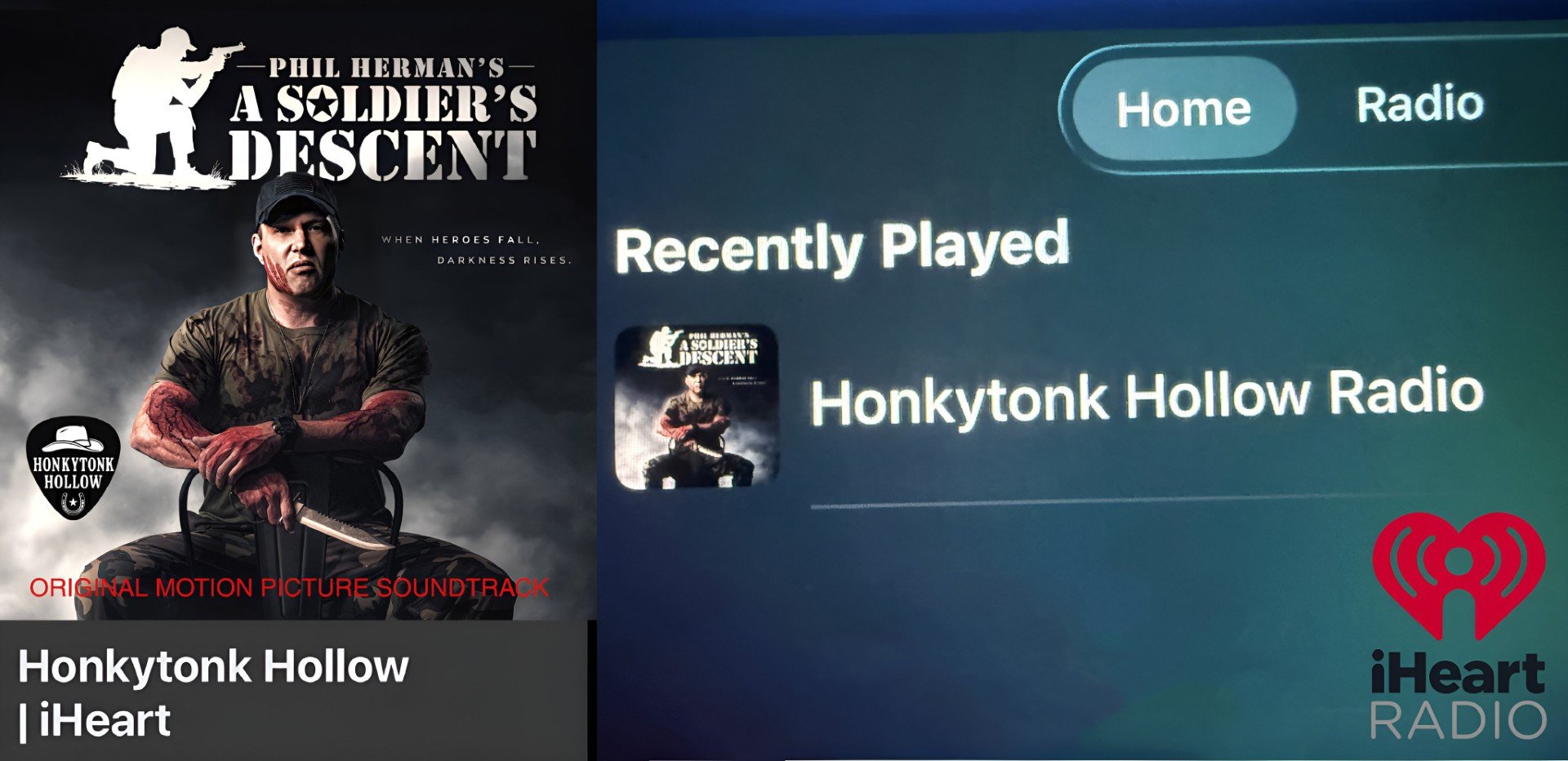 Honkytonk Hollow Radio Launches on iHeart Radio — Featuring the A Soldier’s Descent Soundtrack ...